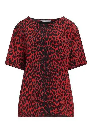 Givenchy Leopard-print Crepe Top - Red