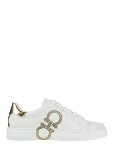 FERRAGAMO Number Leather Sneakers - White