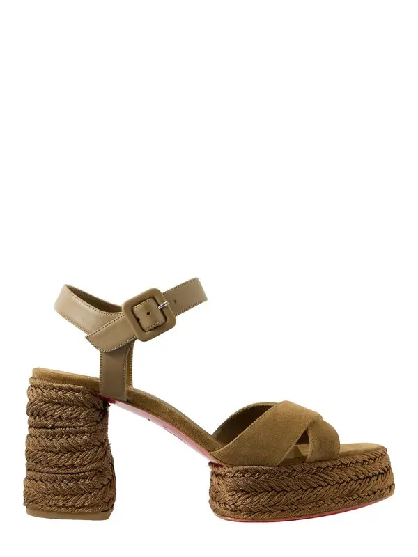 CHRISTIAN LOUBOUTIN Calakala 85mm Platform Sandals - Brown