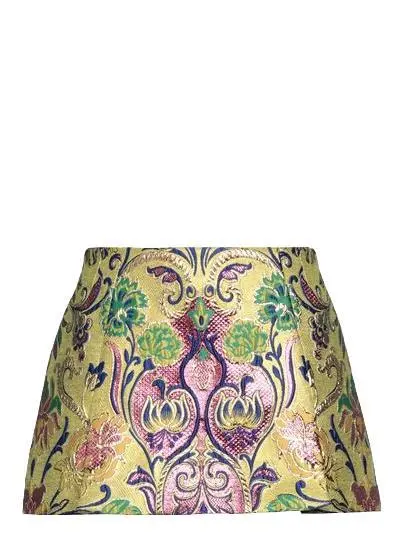Dolce & Gabbana Mini Skirt With Floral Print - Green