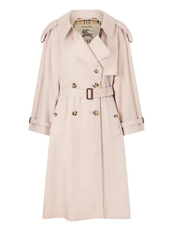 Burberry Fitzrovia Double-breasted Cotton-gabardine Trench Coat - Pink