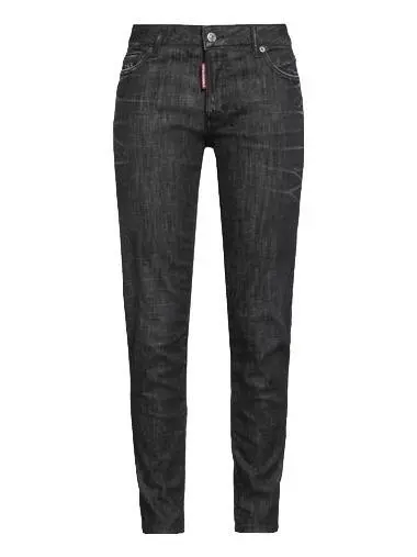 Dsquared2 Jeans In Cotton, Elastane, And Calfskin - Black