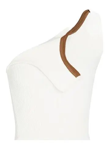 Jacquemus One-shoulder Ribbed Knit Top - Off White