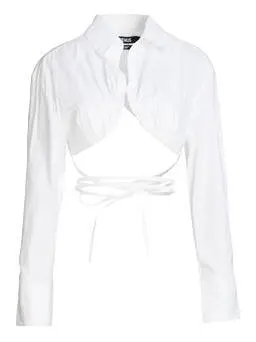 Jacquemus Cotton Poplin Crop Top - White