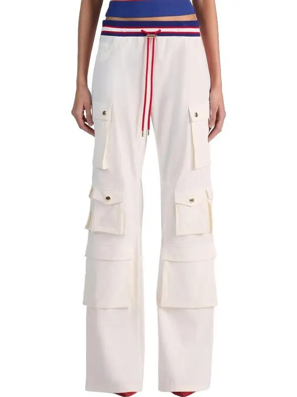Alice + Olivia Olympia Cargo Pant - White