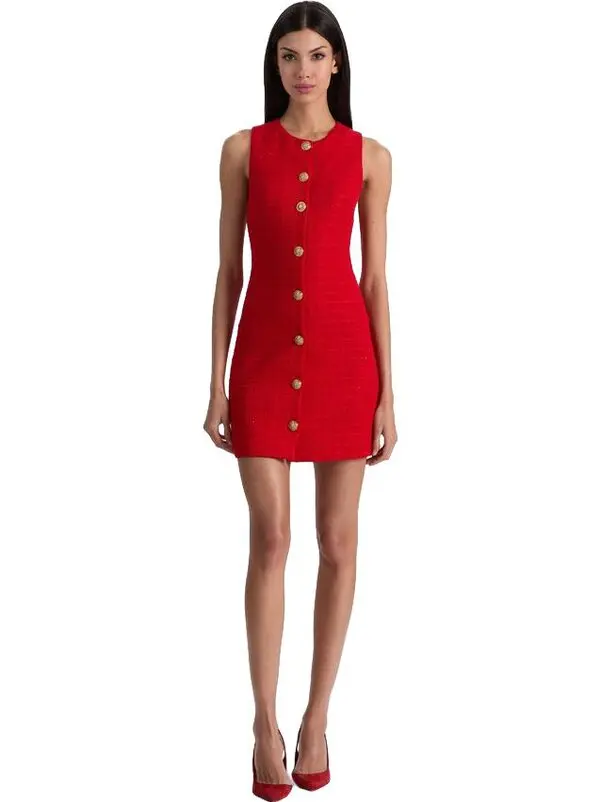 Alice + Olivia Cade Mini Dress - Red