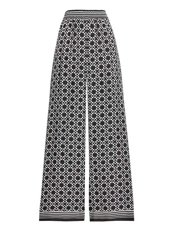 Simkhai Zuna Printed Wide-leg Pants - Black