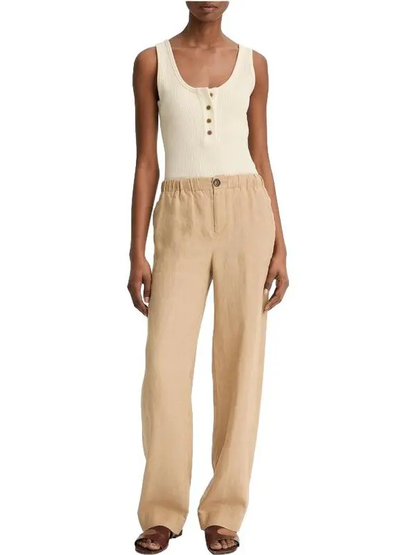 Vince Hemp Low-rise Utility Pant - Natural