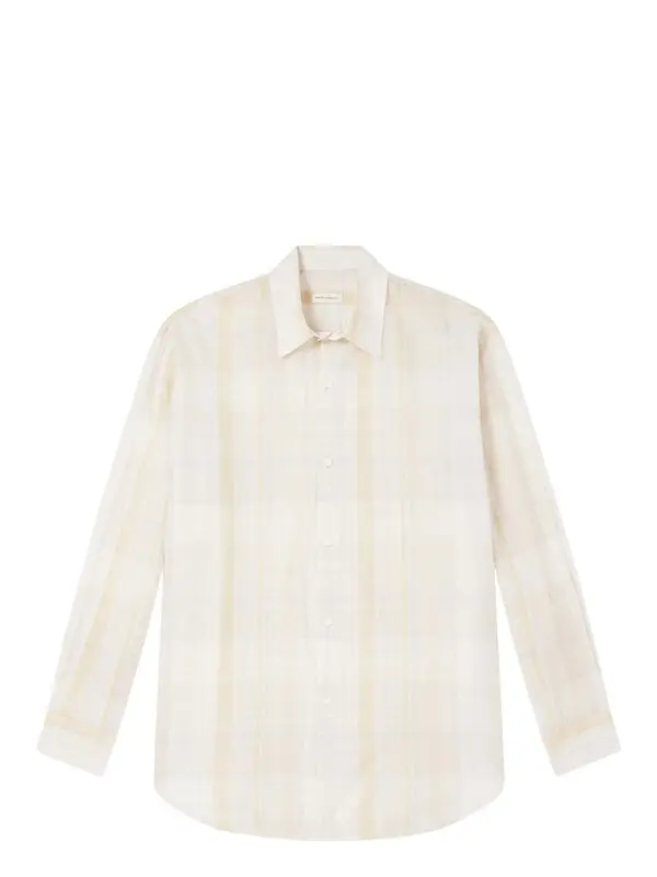 KAPTAIN SUNSHINE Checked Cotton-flannel Shirt - Yellow