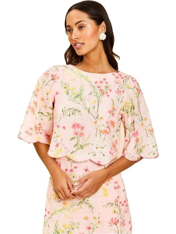 Mestiza New York Charlize Scallop Top - Floral
