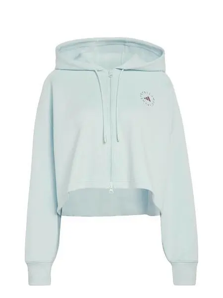 Adidas By Stella McCartney Logo Cropped Hoodie - Blue