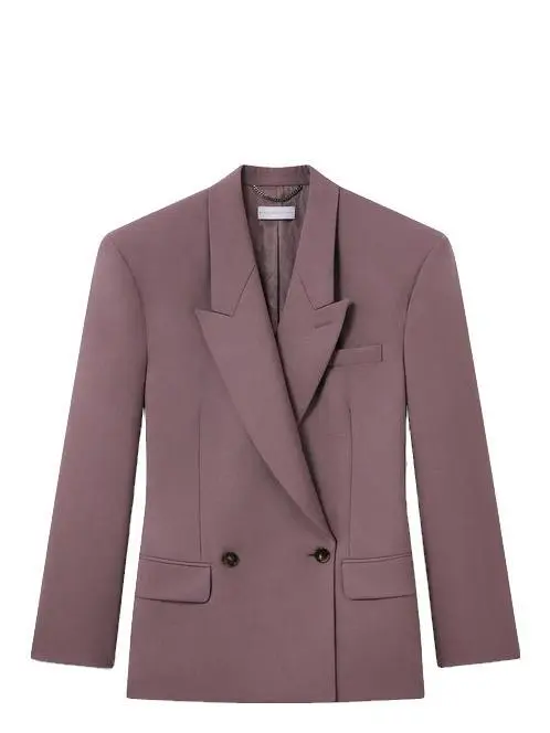 Stella McCartney Double-breasted Waisted Canvas Jacket - Neutral