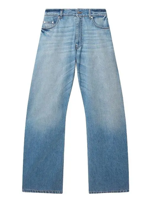 Stella McCartney Relaxed Curve Deconstructed Jeans - Blue