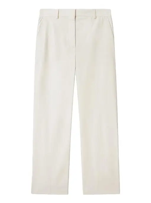 Stella McCartney Washed Cotton Straight Trousers - White