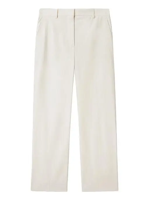 Stella McCartney Washed Cotton Straight Trousers - White