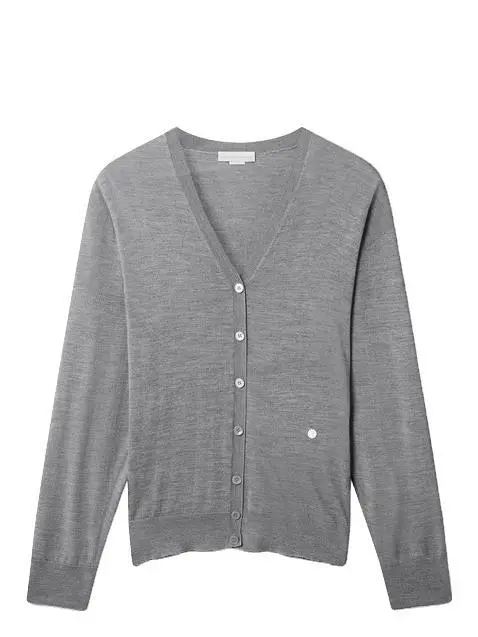 Stella McCartney Lightweight Wool Knit Cardigan - Gray