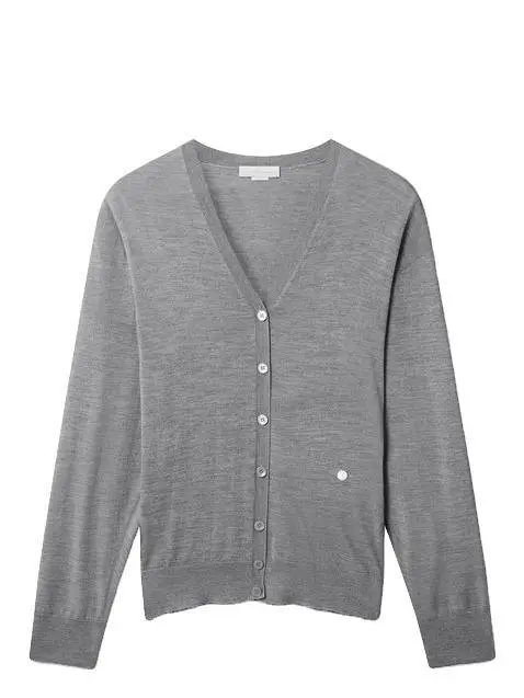 Stella McCartney Lightweight Wool Knit Cardigan - Gray