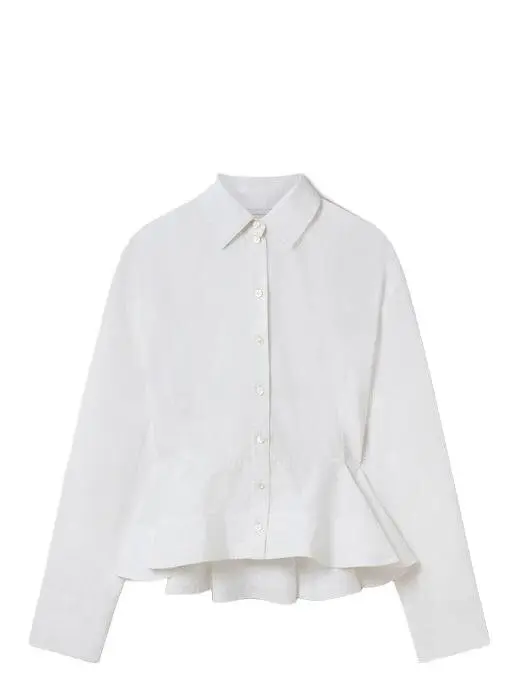 Stella McCartney Poplin Peplum Shirt - White