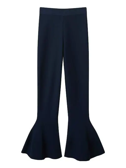 Stella McCartney Compact Knit Peplum Trousers - Black