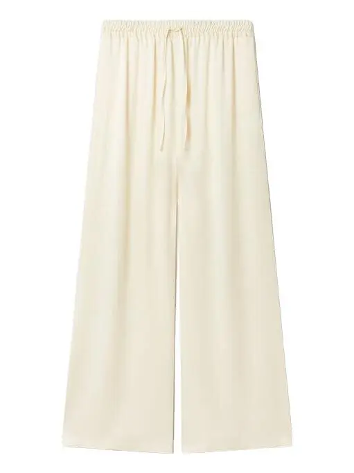 Stella McCartney Oversized Drawstring Satin Pants - White