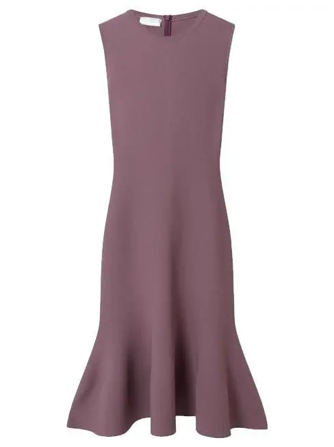 Stella McCartney Compact Knit Peplum Dress - Burgundy