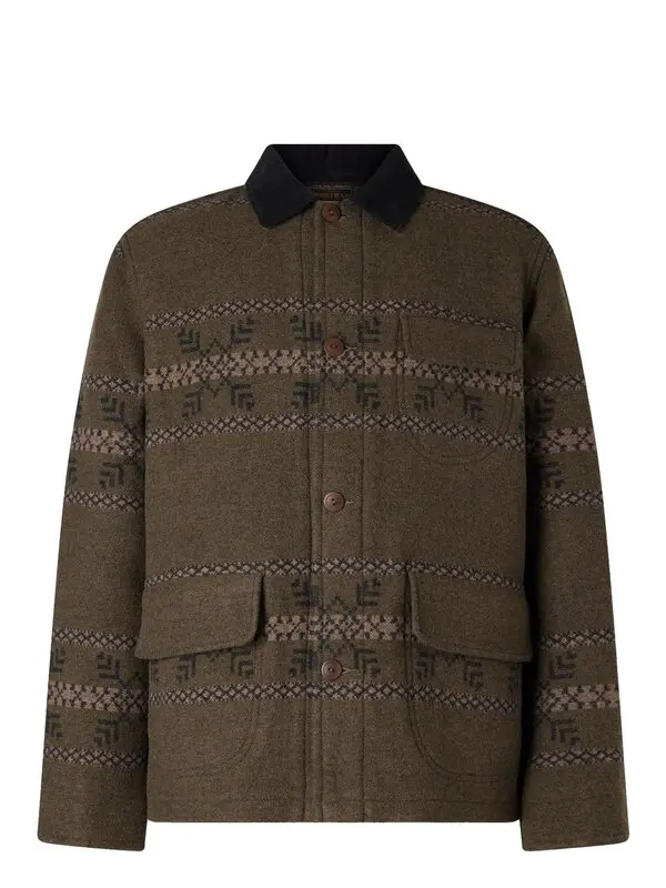 Ralph Lauren Virgin Wool-blend Jacquard Jacket - Brown