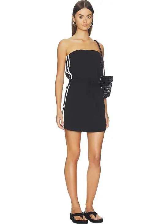 L*Space Decker Strapless Dress - Black & Cream