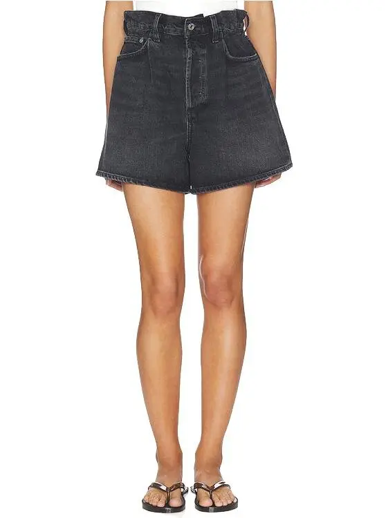 AGOLDE Lyonne Cinched Waist Shorts - Arcane
