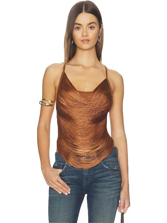 Superdown Katalia Halter Top - Brown