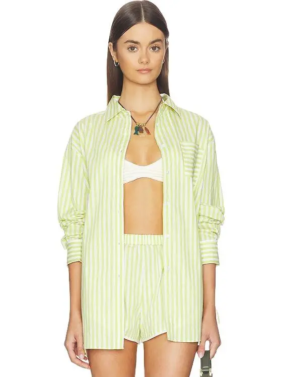 Solid & Striped The Avril Button Down Top - Guava