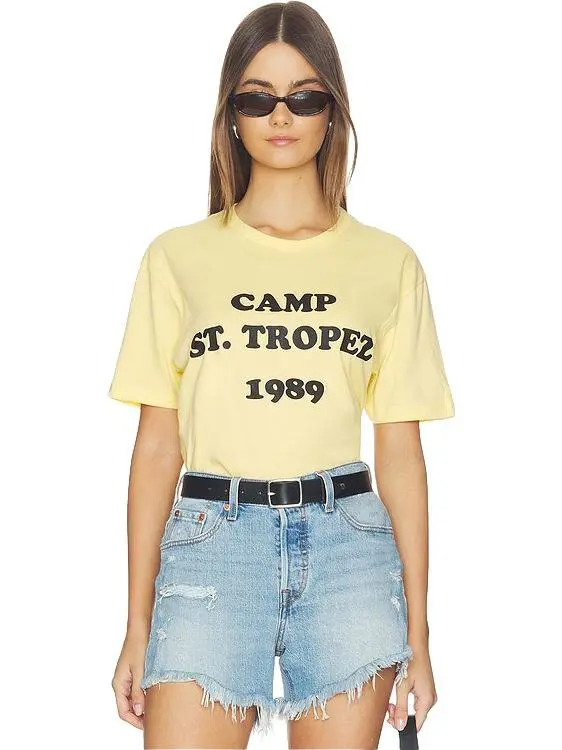 DEPARTURE Camp St. Tropez 1989 Tee - Yellow
