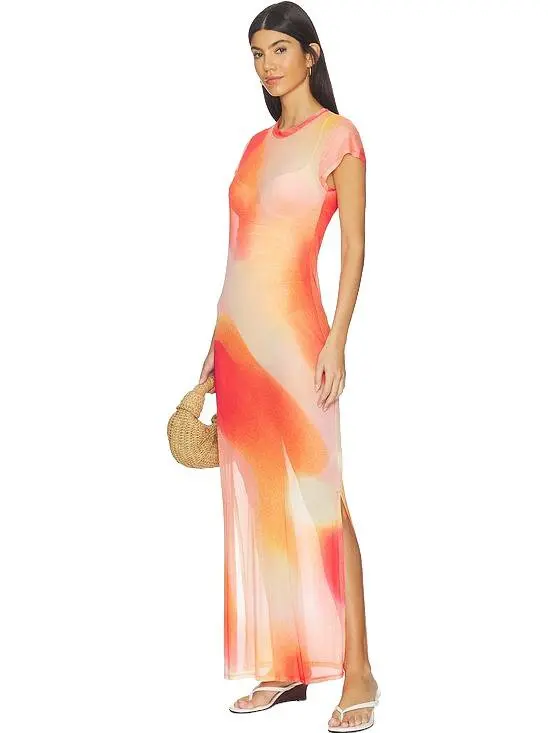 Simkhai Fia Midi Dress - Golden Hour Sunset