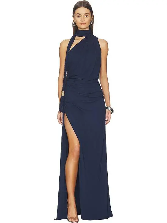 Simkhai Moira Draped Gown - Midnight