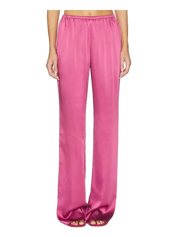 SEROYA Lillian Satin Pant - Sangria