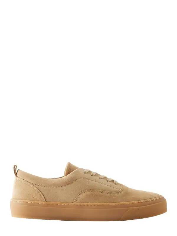 Mr P. Classic Plimsoll Suede Sneakers - Brown