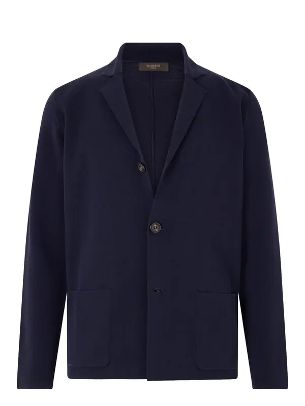 SLOWEAR Cotton-crepe Blazer - Blue