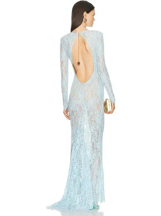 BRONX AND BRONCO Electra Lace Gown - Powder Blue