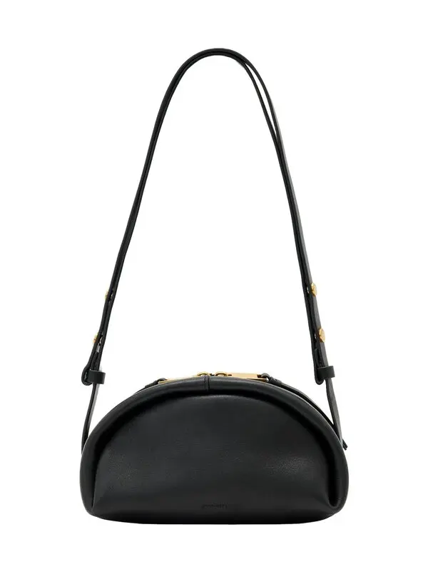 ALLSAINTS Rosalie Arc Leather Crossbody Bag - Black