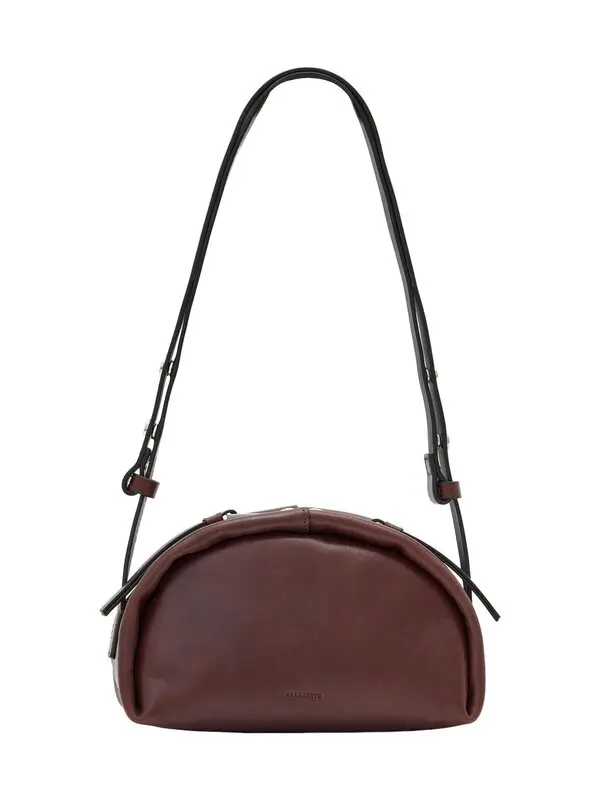 ALLSAINTS Rosalie Arc Leather Crossbody Bag - Red