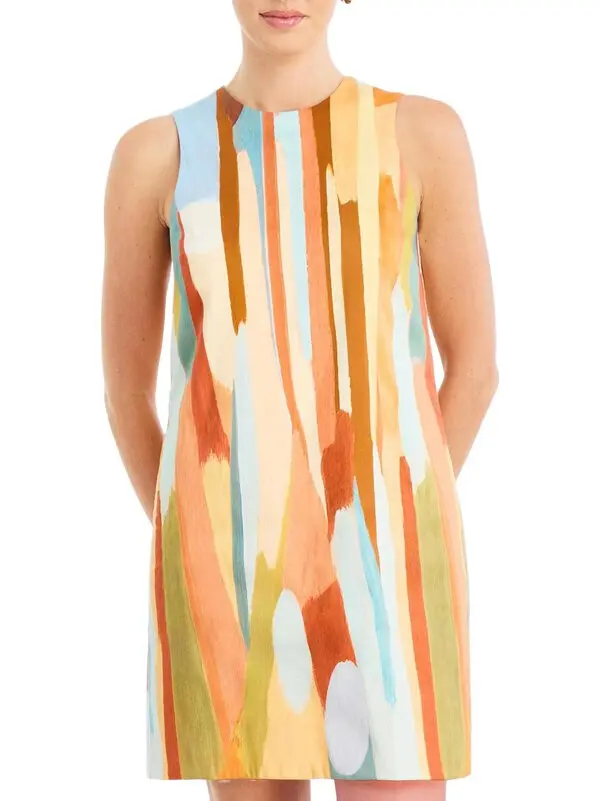 Mestiza New York Fiona Cotton Poplin Reversible Shift Dress - Multicolor