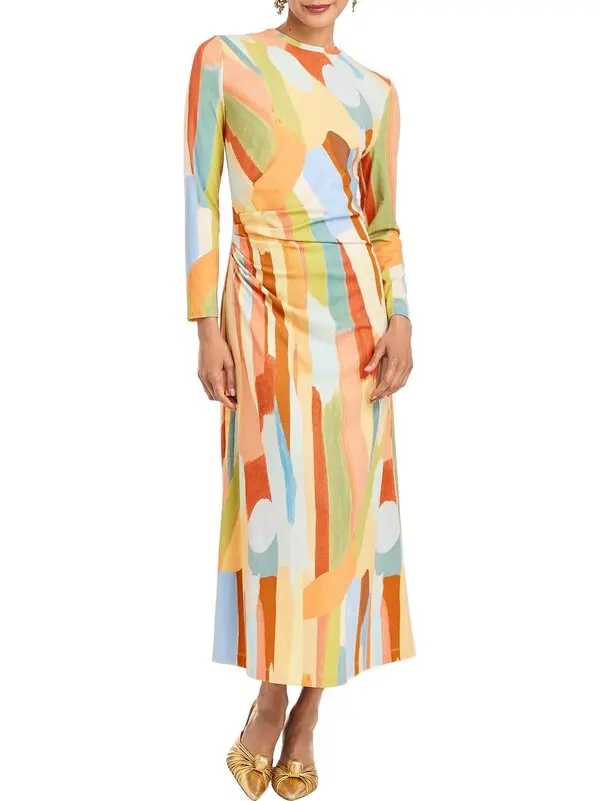 Mestiza New York Gabriella Abstract Crepe Jersey Midi Dress - Multicolor