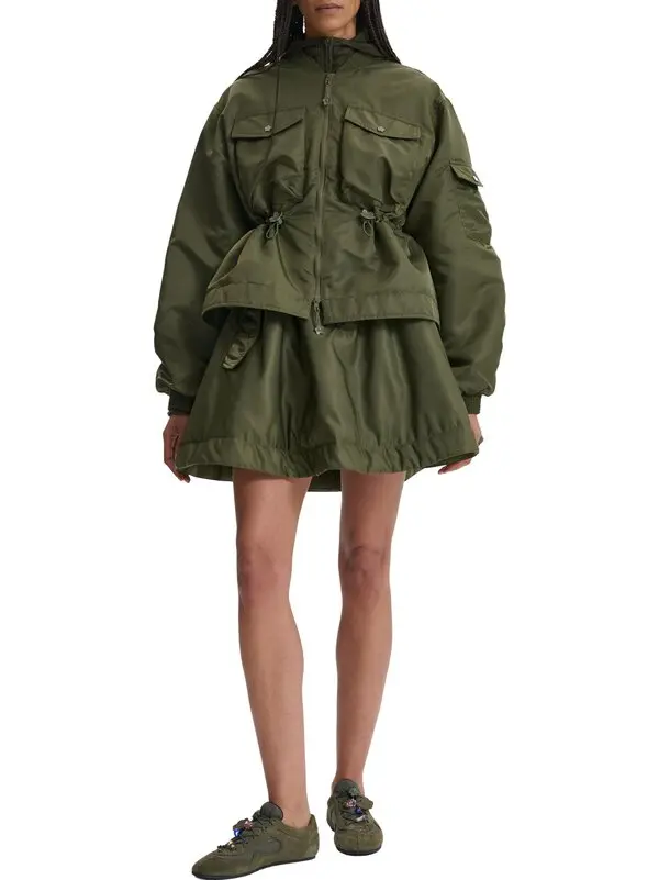 Cecilie Bahnsen Birdie Technical Nylon Bomber Jacket - Green