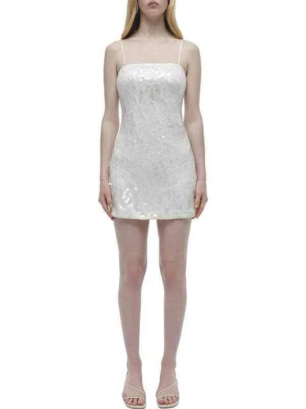 Simkhai Lollie Sequin Mini Dress - White