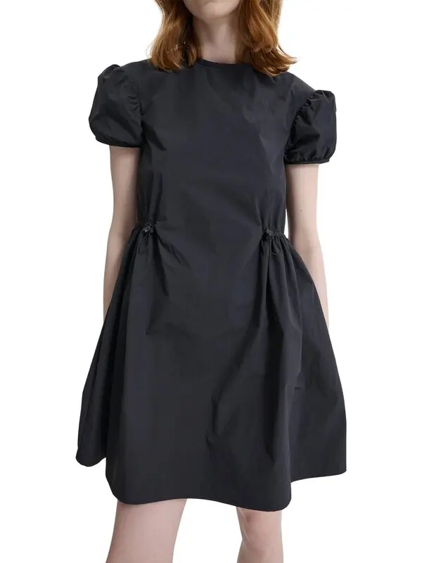 Cecilie Bahnsen Carla Ripstop Puff-sleeve Mini Dress - Black