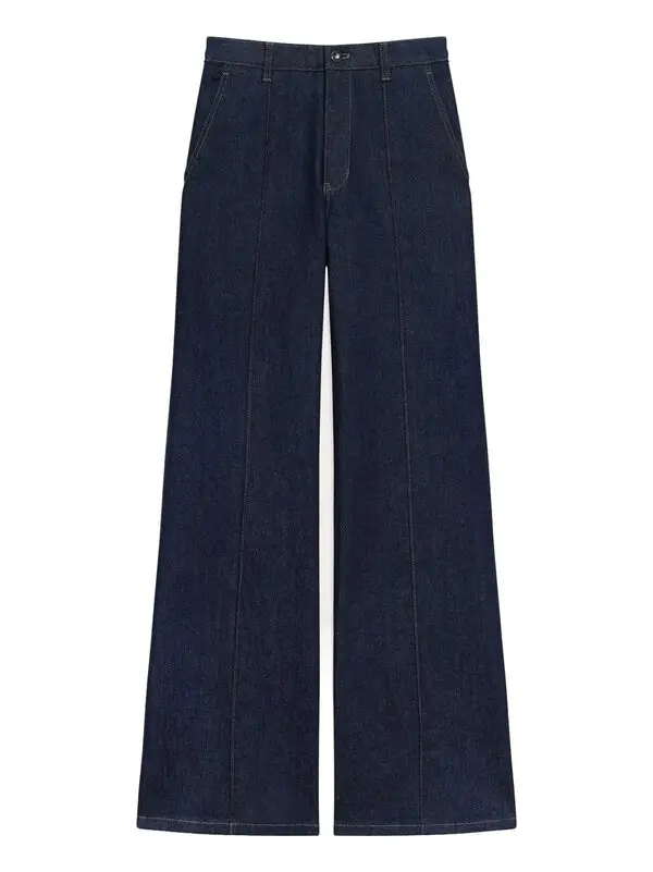 Theory Seamed High-rise Flare Jeans - Blue
