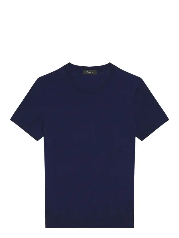 Theory Regal Wool Crewneck Top - Blue