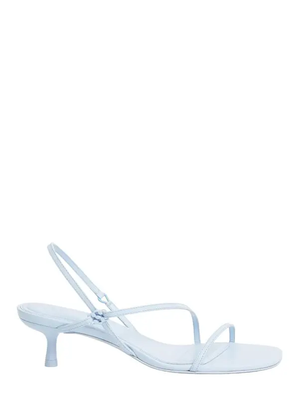 Simkhai Cedonia Logo Strappy Leather Sandal - Blue