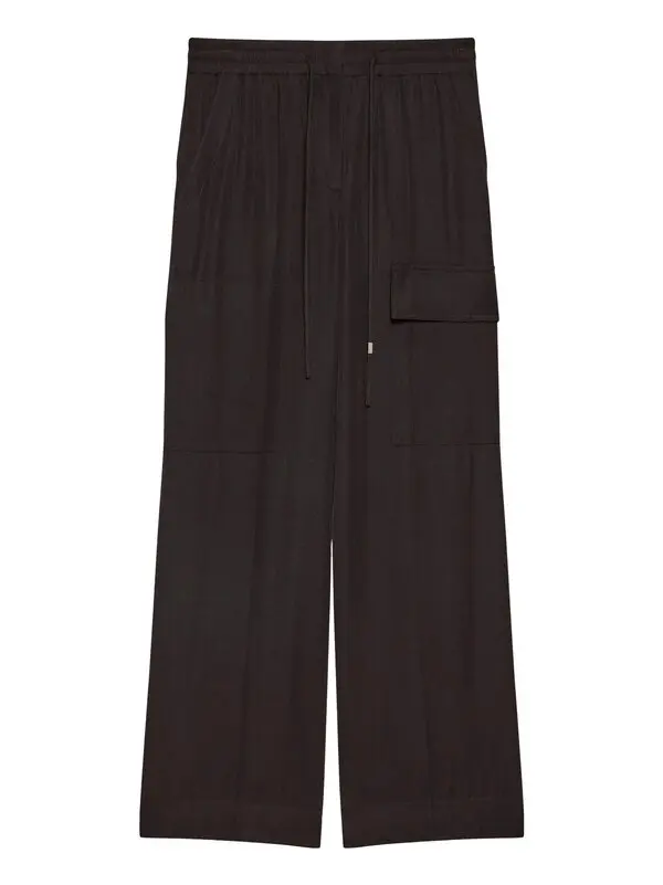 Helmut Lang Lightweight Twill Drawstring Cargo Pants - Black