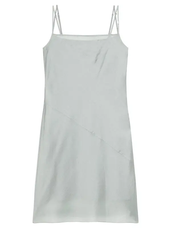 Helmut Lang Airy Voile Mini Slip Dress - Grey