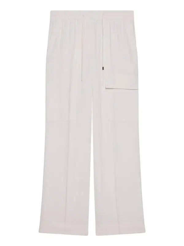 Helmut Lang Lightweight Twill Drawstring Cargo Pants - White